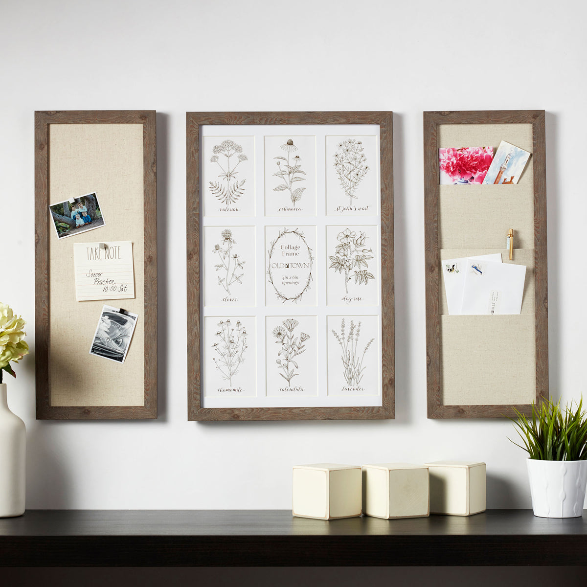 Old Town Modern Farmhouse Felt and Pocket Board, 3-piece Set | 4x6 Pic ...